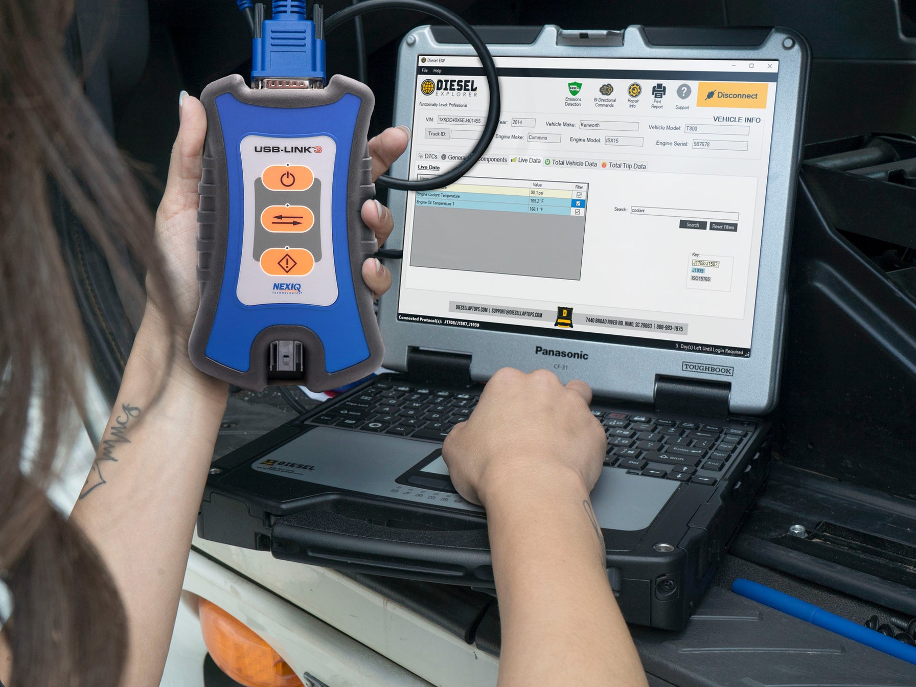 Universal Diesel Truck Diagnostic Scanner Kit With Nexiq 3 and Diesel ...