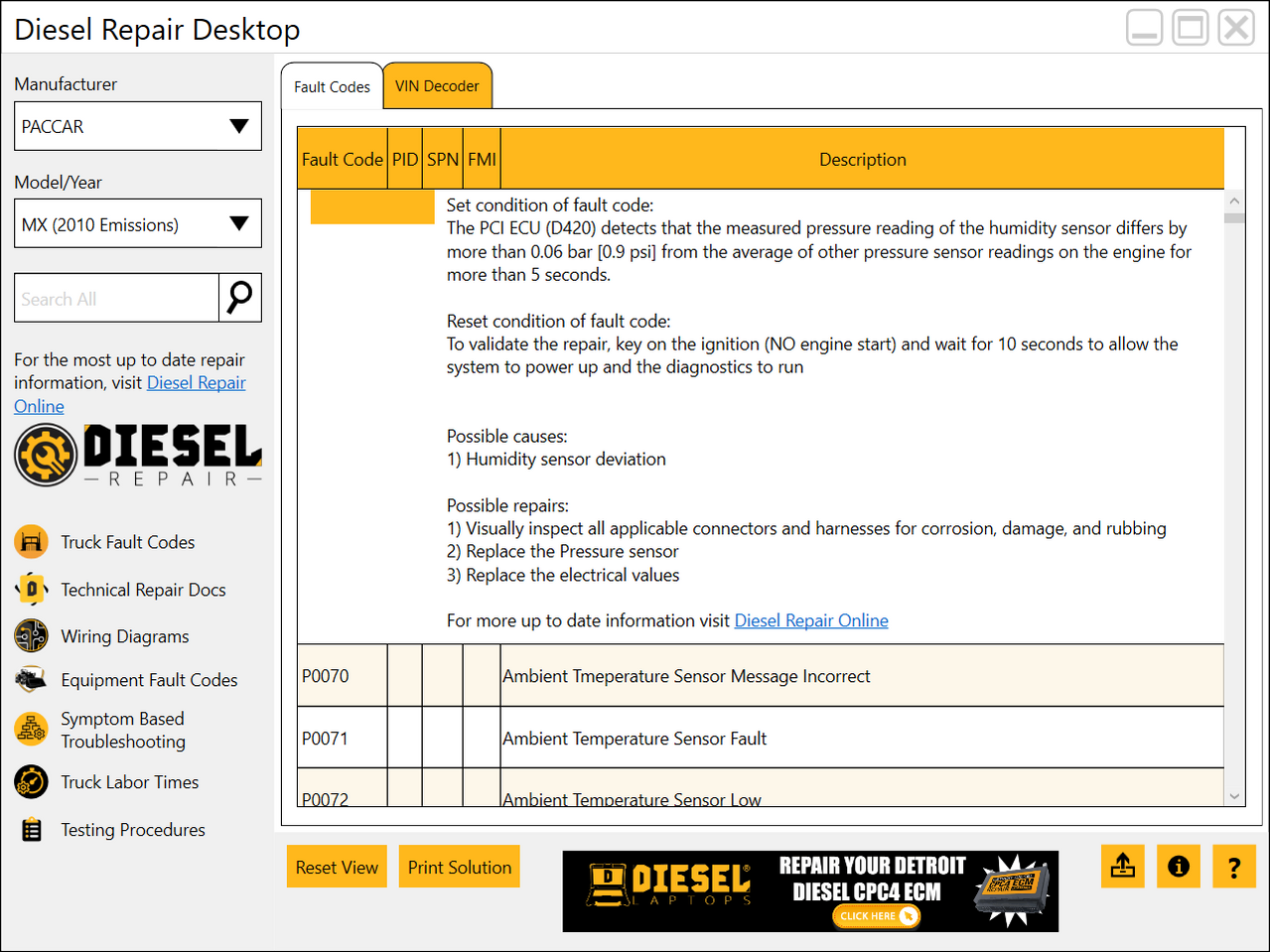 Diesel Repair Desktop (Free Fault Code Information) — Diesel Laptops
